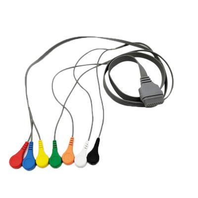 China Edan SE-2003 / SE-2012 7lead / 10lead holter recorder ecg cable and leads for sale