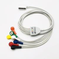 China Ge Healthcare Recorder Seer 7 Lead Holter Cable 1.1m Snap Connector for sale