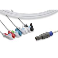China Petas 4 Lead ECG Patient Cable With 6 Pin Grabber / Pinch 0.7lb Weight for sale