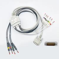 China Zoncare 10 Lead EKG Cable Grey With Banana 4.0mm DB 36pin Connector for sale