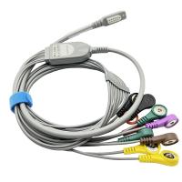 China Jincomed 10 Lead Holter Cable ECG Cable Gray 11pin Snap End 0.9m for sale
