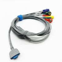 China Pengyang 10 Lead Holter ECG Cable 15pin Snap For Adult / Pediatric for sale