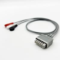 China Mindray TM60 / 80 ECG Telemetry Lead Wires EY6511B Grey TPU 0.9m for sale