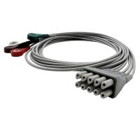 China Welch Allyn ECG Lead Set 5 Wire Snap Grey TPU Twin Pin Connector 9293-059-50 for sale