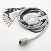 China 10 Lead 20Pin Banana 4.0 EKG Cable Compatible Edan ECG SE-1515 DX12 Holter Cable for sale