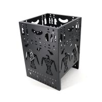 China Flat Pack Smoke Free Fire Pits Collapsible Outdoor Corten Steel for sale