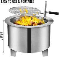 China Stainless Steel Outdoor Portable Smokeless Fire Pit For All Season for sale