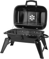 China Black Steel Folding Portable Charcoal Fire Pit Barbeque Camping for sale