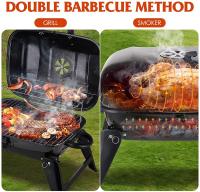 China Black Steel Folding Portable Charcoal Fire Pit Barbeque Camping for sale
