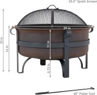 China Large Bronze Cauldron Outdoor Charcoal Fire Pit Round Wood Burning Patio for sale