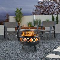 China Outdoor 30'' Heavy Duty Barbecue Fire Pit BBQ Grill Firepit Bowl With Spark for sale