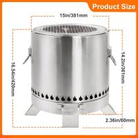 China Stainless Steel Outdoor Barbecue Fire Pit  Upgraded Bonfire Fire Pit With Drawer for sale