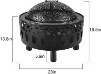China 23 Inch Barbecue Outdoor Fire Pit Wood Burning Large Round Portable for sale