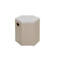 China 50,000 BTU Adjustable Flame Outdoor Natural Gas Firepit With Lid, Lava Rocks, Ceramic Tabletop for sale