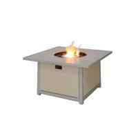 China Adjustable Flame Propane Fire Pit Metal With Glass Wind Guard Auto-Ignition for sale