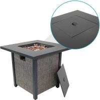 China Metal Propane Outdoor Natural Gas Firepit Modern Smokeless Square for sale