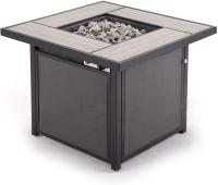 China 30 Inches Black Bronze Metal Square Outdoor Propane Fire Pit For Gardern for sale