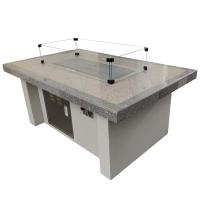 China 50,000BTU Auto-Ignition Propane Outdoor Natural Gas Firepit Rectangular Garden for sale