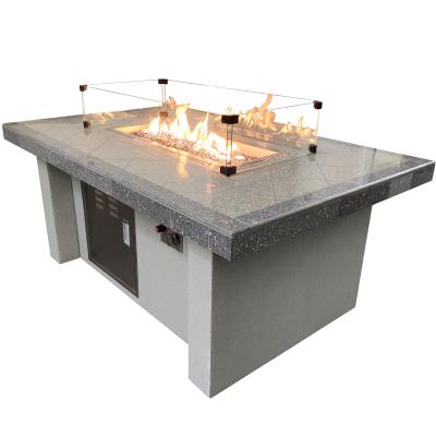 China 50,000BTU Auto-Ignition Propane Outdoor Natural Gas Firepit Rectangular Garden for sale