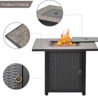 China 30 Inch Patio Heater Round Large Outdoor Natural Gas Firepit Square for sale