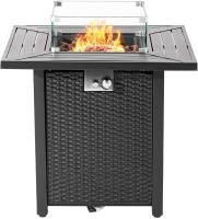 China 28 Inch 50,000 BTU Gas Modern Propane Fire Pit Auto-Ignition Waterproof Cover for sale