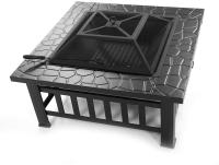 China Outdoor 32'' Metal Charcoal Heating Stove For Patio Wood Burning Fireplace for sale