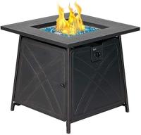 China 28 Inch 50000 Btu Propane Gas Fire Pit Square Outdoor For Deck Porch for sale
