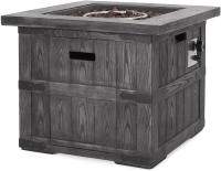 China Gray Wood 30 Inch Gardern Propane Fire Pit For All-Season for sale