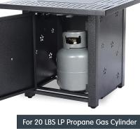 China 28in Gas 50000 BTU Outdoor Garden Square Fire Pit Table For Outside Propane for sale