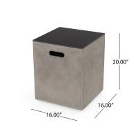 China Cement Customized Color Portable Round Propane Fire Pit For Camping Party for sale
