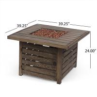 China Square 50,000 BTU Iron Outdoor Propane Fire Pit Garden Patio Furniture for sale