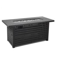 China Aluminum Patio Gas 50000BTU Square Fire Pit Table Customized Color for sale