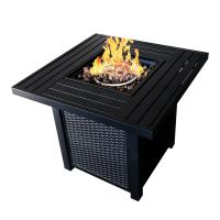 China 28 Inch 50,000 BTU Square Propane Gas Fire Pit Table Garden Backyard Deck Patio for sale