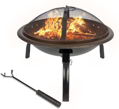 China Outdoor Wood Burning Brazier Charcoal Barbecue Pit Steel For Camping Beach for sale