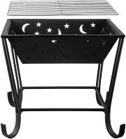 China Solid Steel Wood Cannon Charcoal Burning Fire Pit 60.96cm X 60.96cm for sale