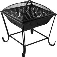China Solid Steel Wood Cannon Charcoal Burning Fire Pit 60.96cm X 60.96cm for sale