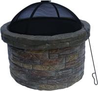 China Concrete Round Brazier Charcoal Barbecue Pit For Outdoor Patio Garden Backyard for sale