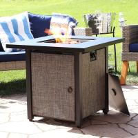 China Metal Propane Brazier Gas Square Fire Pit Great For Patio Deck Or Backyard for sale
