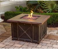 China Customized Size Square Gas Brazier Gas Square Fire Pit Outdoor Furniture for sale