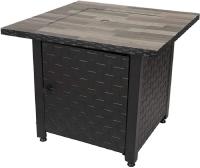 China Black / Gray Table Top Steel Square Propane Fire Pit Outdoor for sale