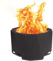 China Double Stainless Steel Wood Burning Smokeless Fire Pits With Bottom Stand for sale