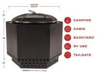 China Waterproof Cover Portable Camping Smokeless Fire Pit Dragonfire 23.5 Inch for sale