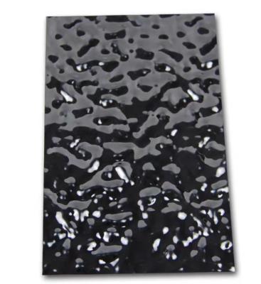 China 0.15mm AISI 316 Stainless Steel Sheet Water Ripples Decorative Gold For Wall Panel for sale