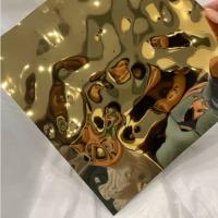 China 0.25mm Stamped Water Wave Stainless Steel Panel 316L Ripple Sheet For Ceiling for sale