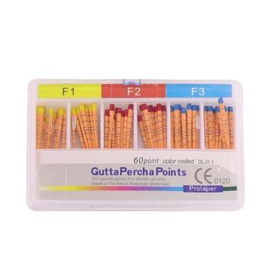 China Dental Endo Root Canal Consumables F1 F2 F3 F4 F5 Dental Material Supplier Gapadent Gutta Percha Points Absorbent Paper for sale
