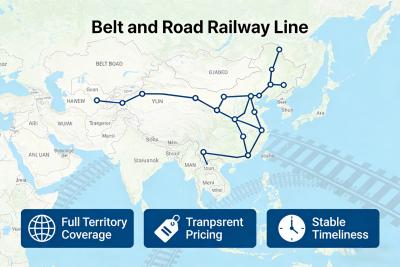 China Safe International Rail Freight Forwarding Full Territory Coverage Railway Transport Services for sale
