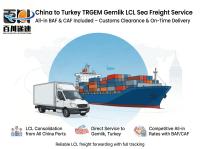 China China to Turkey TRGEM Gemlik Sea Freight LCL Service with All-in BAF / CAF Included for sale