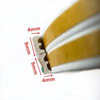 China 100%PP Pile Height 25mm Width 50mm Door Seal Rubber Gasket For Aluminum Windows And Doors for sale
