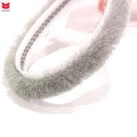 China CLJ Wool Pile Sealing Non-Silicone Weather Strip Puffy Fur For Auminium Door And Windows for sale