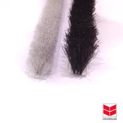 China 3-25mm Pile Height CLJ Aluminum Window Weather Strip Wool Pile For Doors Windows for sale